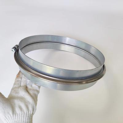 China 250mm Polished Zinc Duct Clamp Ventilation Duct  Galvanized Bolt Duct Hose Clamp for sale