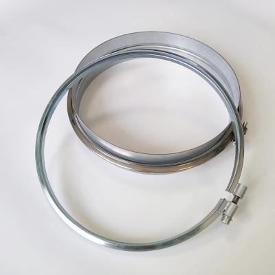 China Galvanized Adjustable  Bolt Type Flange Clamp For Duct Connection for sale