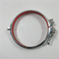 China Ventilation System Galvanized Steel 250mm Quick Release Tube Clamp With Screw for sale