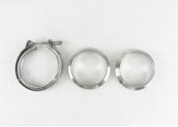 China Exhaust System V Bend Heavy Duty Tube Clamps Stainless Steel Spot Welded for sale