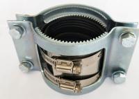 China Galvanized Steel Heavy Duty Tube Clamps Coupling Grip Collar With Toothed Belt for sale