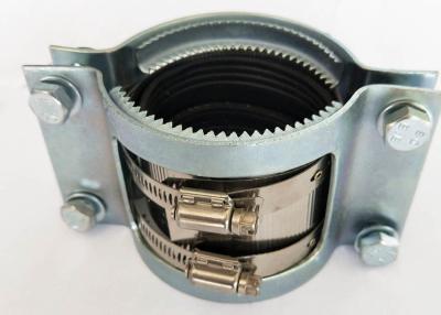 China Galvanized Steel Heavy Duty Tube Clamps Coupling Grip Collar With Toothed Belt for sale