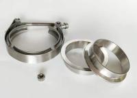 China Groove Design Single Bolt Exhaust Auto Spare Parts V Band Clamp With Flange for sale
