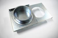China Galvanized Steel 100mm Blast Gate Dust Collection Fitting Self Clearing Longlife for sale