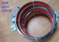 China 80mm Bolt Ventilation Flange Quick Release Pipe Clamp With Seal Ring for sale