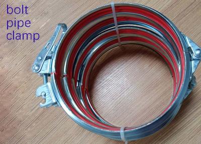 China 80mm Bolt Ventilation Flange Quick Release Pipe Clamp With Seal Ring for sale