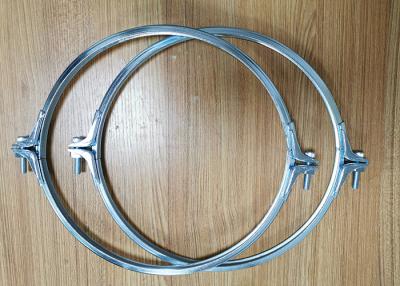 China ISO 200mm 5 Inch Galvanized Pipe Clamps With Bolt And Pin for sale