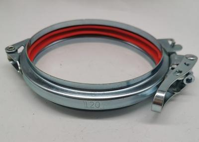 China Dust Extraction System 120mm HVAC Galvanized Pipe Clamp for sale