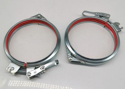 China 125mm Duct Airtight Galvanized Pipe Clamp With Seal for sale