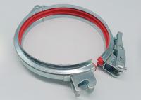 China Rubber Sealing Ring Dust Removal Flange 120mm Galvanized Pipe Clamp For Connection for sale