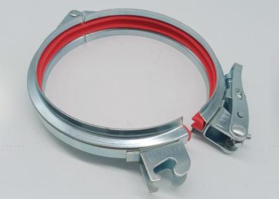 China Rubber Sealing Ring Dust Removal Flange 120mm Galvanized Pipe Clamp For Connection for sale