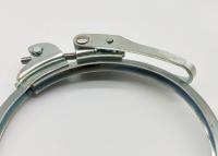 China Round Ring Pipe Connection Adjustable 100MM Galvanized Tube Clamp for sale