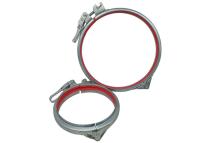 China Standard Seal Ring Air Duct Hoop Tube Quick 80mm Galvanized Pipe Clamp for sale
