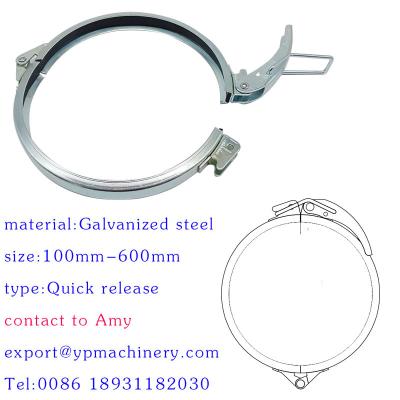 China Quick Industrial Dust Collection Galvanized Pipe Clamp for sale