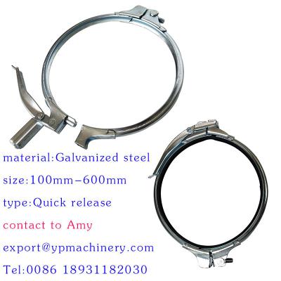 China 4 Inch Dust Extraction Galvanized Pipe Clamp for sale
