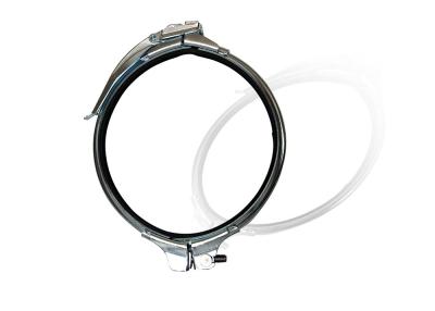 China Galvanized Steel 140mm Heavy Duty Pipe Clamps Hvac Ductwork Connection for sale