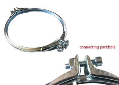 China Bolt Connect 6 Inch Gal Pipe Clamps Together Dust Collection Pipe for sale