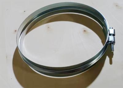 China 275mm Galvanized Pipe Clamp Carbon Steel Bolt Connection Fittings Adjustable for sale