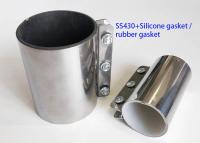 China Ss430 Metal Pipe Couplings White Food Grade Silicone Gasket 63 * 150 Mm for sale