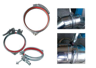 China 150mm Quick Release Duct Gal Pipe Clamps Pull Ring With Lever Mechanism for sale