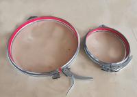 China 350mm Ventilation Ducting Stainless Steel Pipe Clamp With Rubber Quick Lock Rings for sale