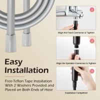 China Super Soft  Extra Long Kink-Free Silicone Handheld Shower Hose Extension 360 Degree Free Rotation for sale