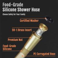 China Food-Grade Silicone Shower Hose Attachment for Handheld Shower Head, Kink-Free Shower Head Hose Extension for sale