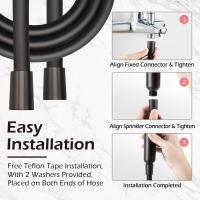 China Food-Grade  Kink-Free Silicone Shower Hose Attachment for Handheld Shower Head for sale