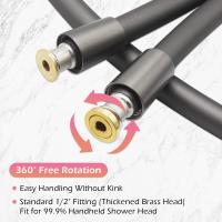 China Food-Grade  Kink-Free Silicone Shower Hose Attachment for Handheld Shower Head for sale