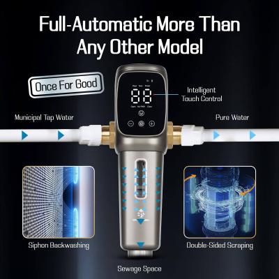 China Smart Timer Auto Backwash Water Pre Filter with 1-99 Days Adjustable Cleaning Interval and 150,000 Water Hammer Tests for sale