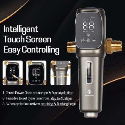 China Fully Automatic 40 Micron Whole House Water Filter with SUS 316 Stainless Steel for Clean Tap Water for sale