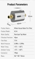 China HZ-N Whole House Sediment Pre-Filter with 40 μm Filtration Precision and 7 t/h Flow Rate for sale