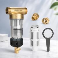 China BriskSpring T2-S3G-BS 40 Micron Whole House Spin Down Sediment Pre-Filter with Reusable Stainless Steel Mesh and Manual Scraper-Assisted Cleaning for sale