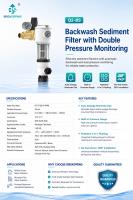 China BriskSpring N1-8A-BS 40 Micron Sediment Pre-Filter with Dual Pressure Monitoring and Manual Backwash for sale