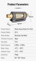 China BriskSpring HZ-A 7 T/H 40 Micron Whole House Sediment Pre Filter with 360 Degree Swivel Installation for sale