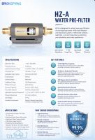 China BriskSpring HZ-A 7 T/H 40 Micron Whole House Sediment Pre Filter with 360 Degree Swivel Installation for sale