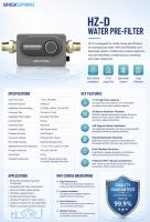 China BriskSpring HZ-D 40 Micron Whole House Sediment Pre Filter with 7 T/H Flow and 360 Degree Swivel Installation for sale