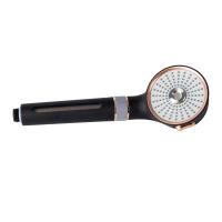 China Luxury Black Rose Gold Micro Nano Bubble Shower Head with 3 Spray Modes and Water Saving Technology for sale