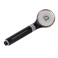 China Luxury Black Rose Gold Micro Nano Bubble Shower Head with 3 Spray Modes and Water Saving Technology for sale
