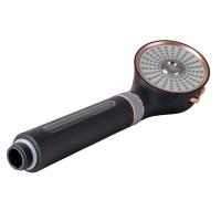 China Luxury Black Rose Gold Micro Nano Bubble Shower Head with 3 Spray Modes and Water Saving Technology for sale