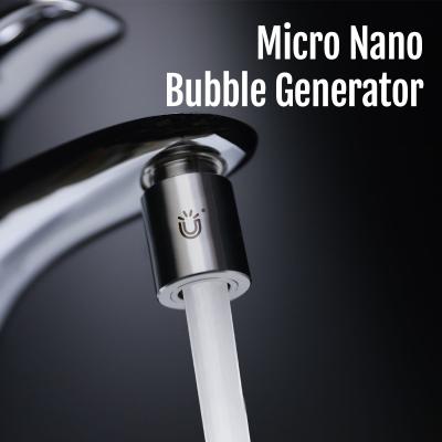 China 1440° Multi-Joint Rotation Micro Nano Bubble Faucet Aerator with 1.09 × 10⁸ ± 1.65 × 10⁷ particles/ml Bubble Concentration and H59-1 Brass + SUS304 Stainless Steel Construction for sale
