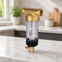 China Whole House Spin Down Sediment Water Pre Filter with 40 Micron Filtration Reusable Design and Food Grade SS316L Mesh for sale