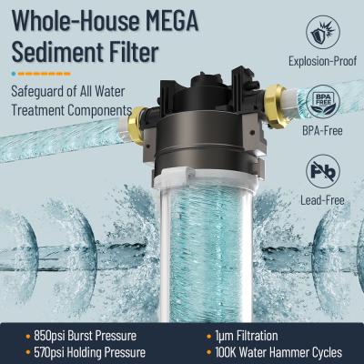 China Compact Central Water Purifier with 15 L/min High Flow and Quick Replace Cartridge for Whole House Water Filtration for sale