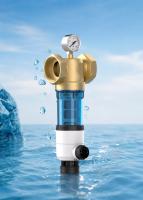 China Whole House Water Pre Filter with 40 Micron Filtration Double-Sided Scraping and Pressure Gauge for sale