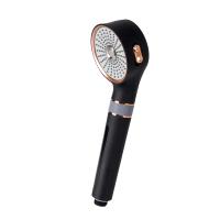 China Black Rose Gold Micro Nano Bubble Shower Head 3 Spray Modes Water Saving Handheld Shower for sale
