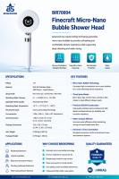 China Micro Nano Bubble Handheld Shower Head 3 Spray Modes SUS304 ABS Water Saving BriskSpring for sale