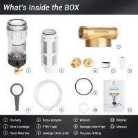 China 40 Micron Whole House Water Pre Filter with Manual Flush and Reusable Mesh Sediment Filter for sale