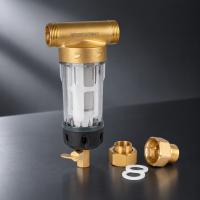 China 40 Micron Whole House Water Pre Filter with Reusable Mesh and Manual Flush for Sediment Removal for sale