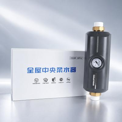 China Salt Free Whole House Water Descaler with Integrated Pressure Gauge Inline Physical Scale Inhibitor for Hard Water for sale