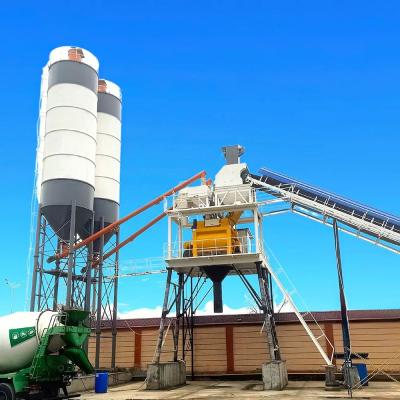 China HZS120 Commercial Concrete Batching Plant 120m3/h PLD3200 210Kw Overweight Design for sale